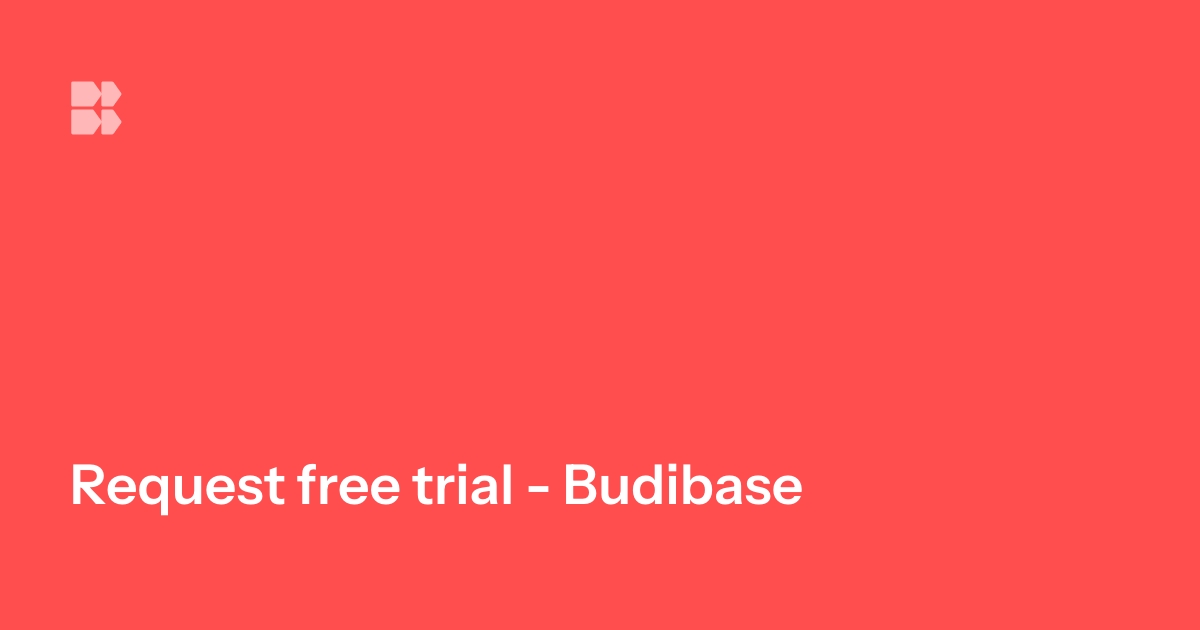 Request free trial - Budibase